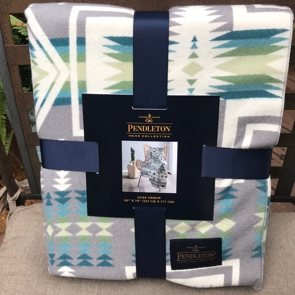 Pendleton | Bedding | Pendleton Throw Harding Luxe Grey Multi Nwt | Poshmark